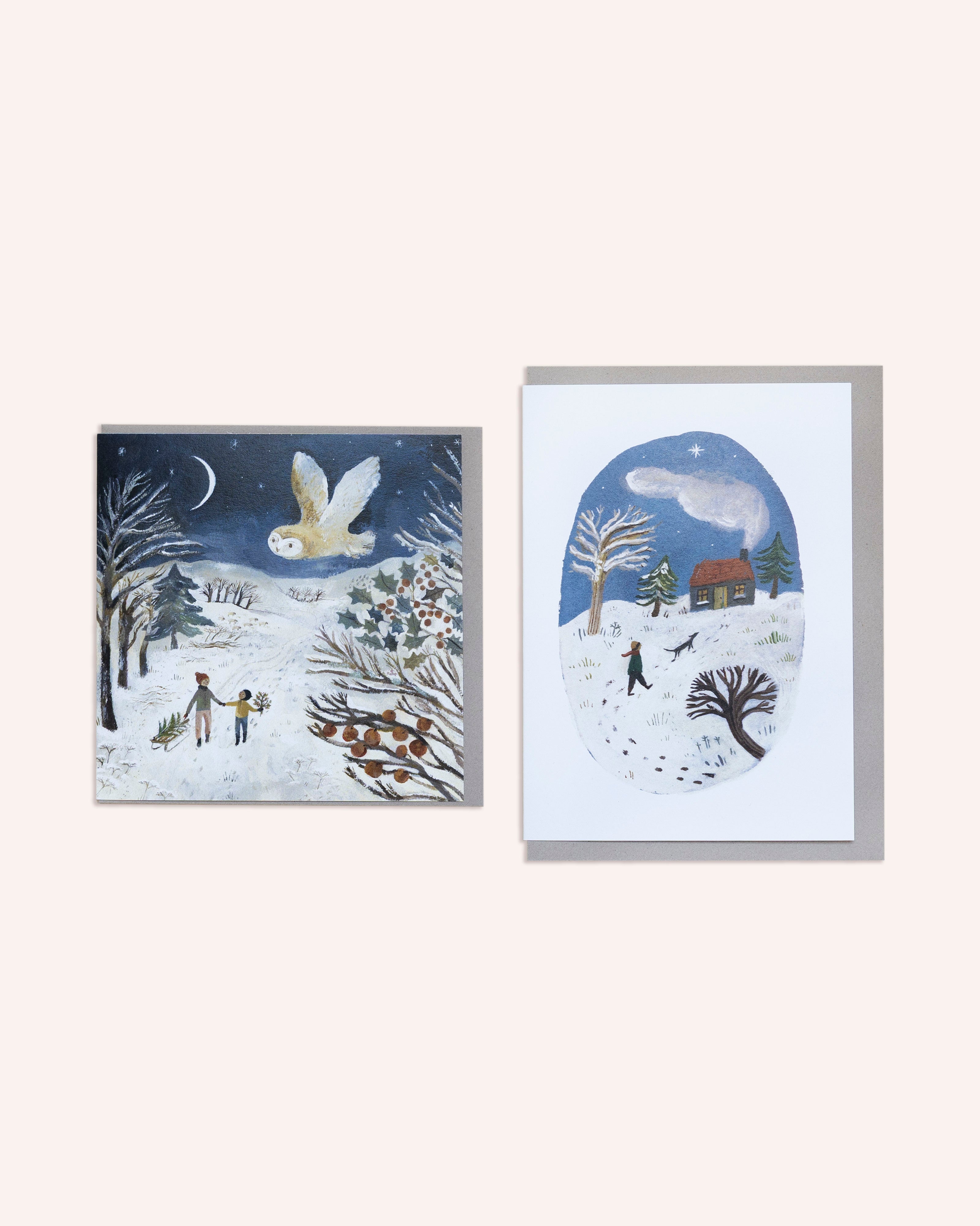 Snow Scenes Greeting Cards – Òr