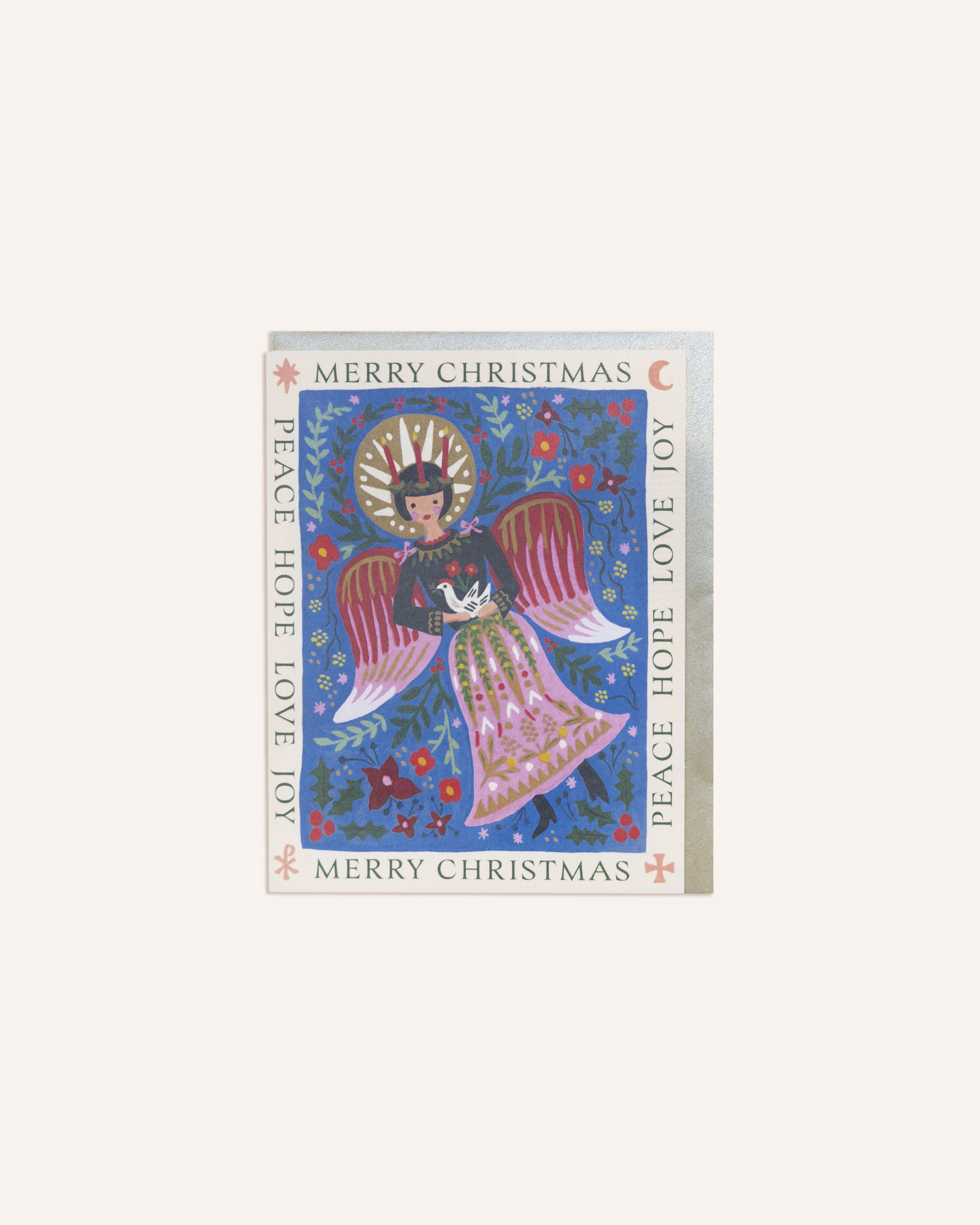 Lucia Angel Christmas Card – Òr