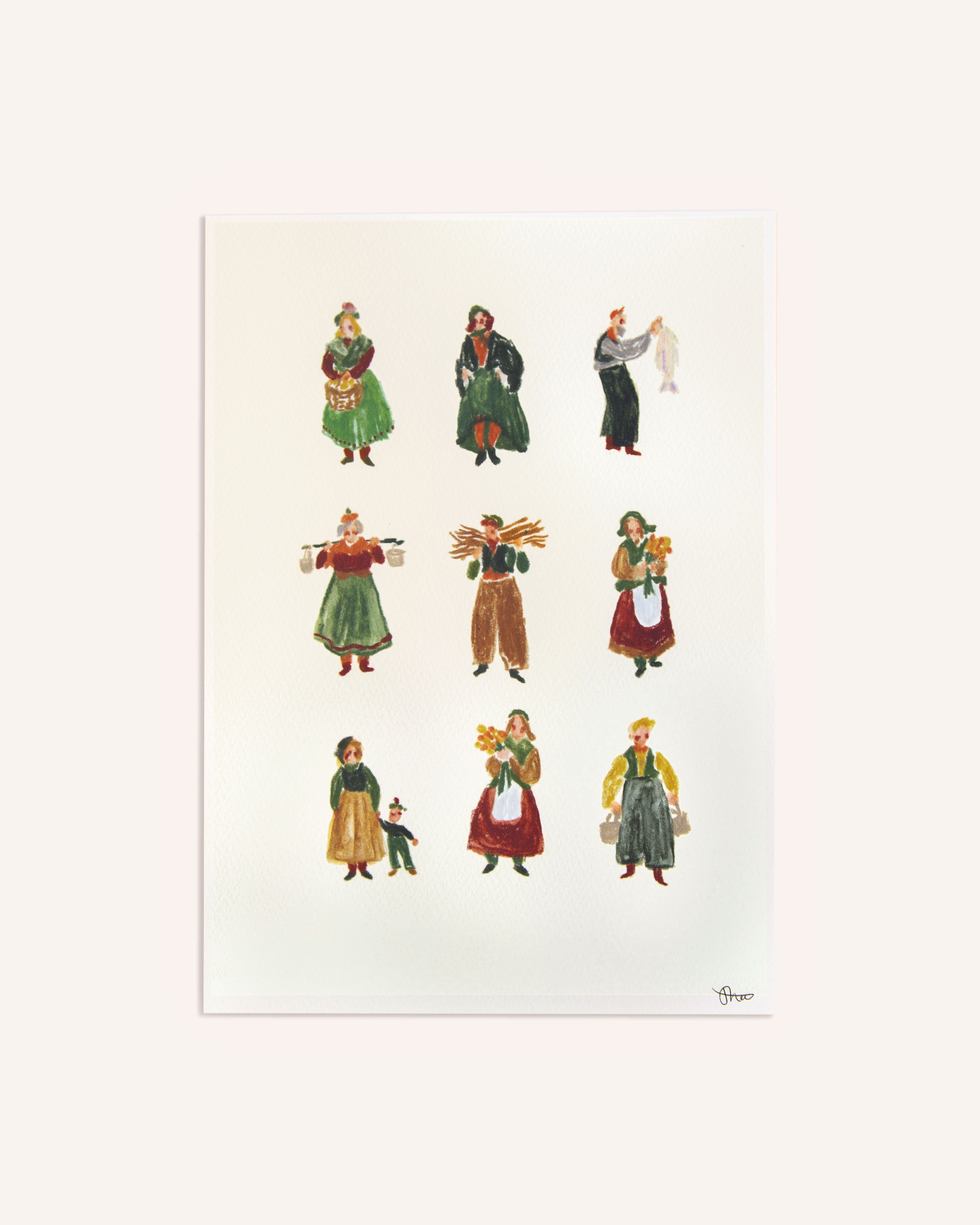 Village Print A4 – Òr