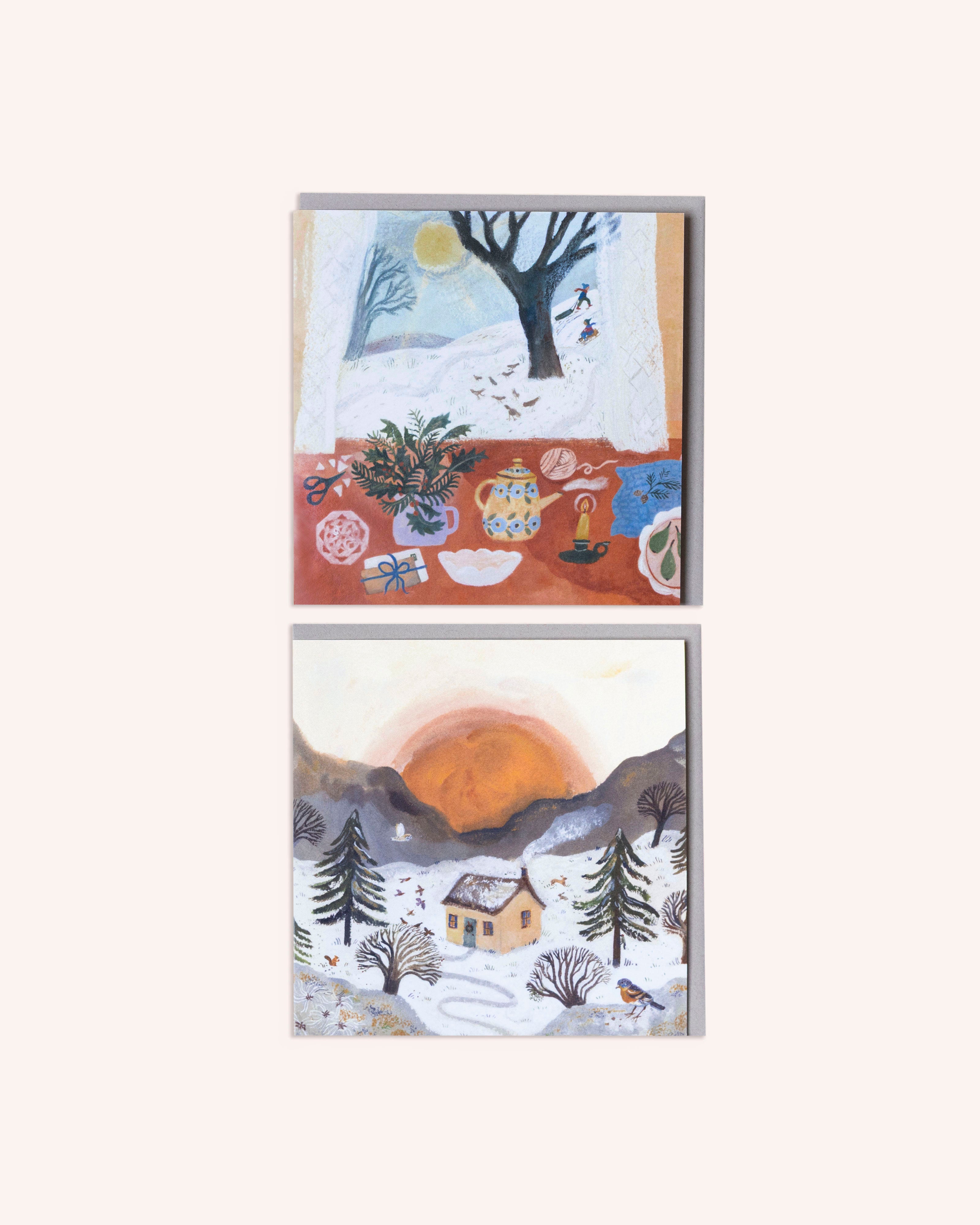 Winter Sunrise Greeting Cards – Òr